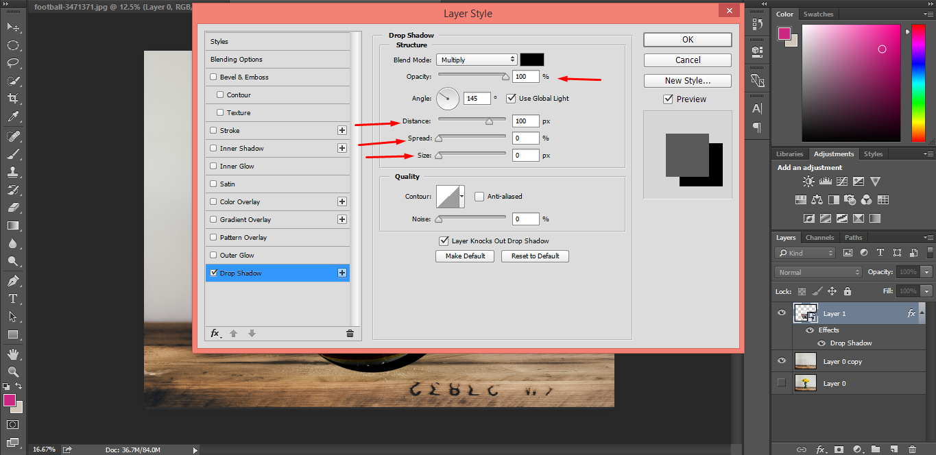 How To Create Drop Shadow In Photoshop | Clipping Path Action